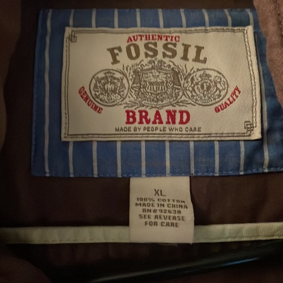 Fossil | Jackets & Coats | Fossil Military Jacket Brown Xl | Poshmark